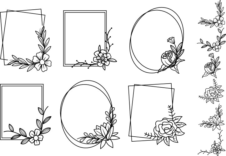 Decorative line ornament graphic design template Vector Image