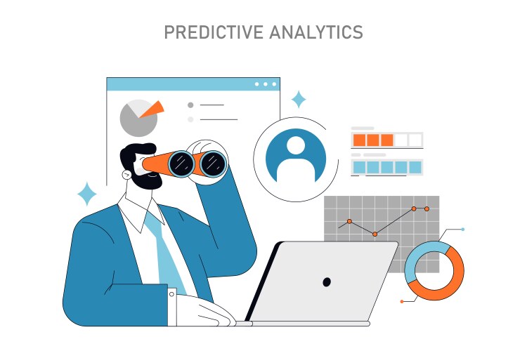 Predictive analytics in h Royalty Free Vector Image