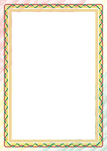 Horizontal frame and border with palestine flag Vector Image