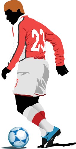 Football player kicks off Royalty Free Vector Image