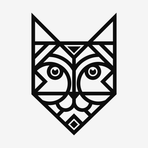 Geometric Cat Face Vector Images (over 1,400)