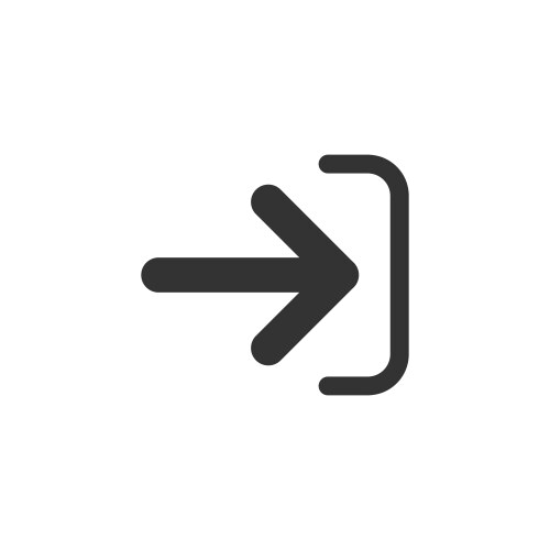 Login icon in flat style arrow access on white Vector Image