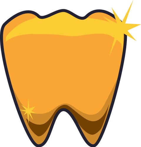 Gold tooth emoticon Royalty Free Vector Image - VectorStock