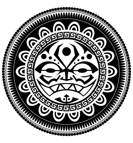 Taniwha circle Royalty Free Vector Image - VectorStock