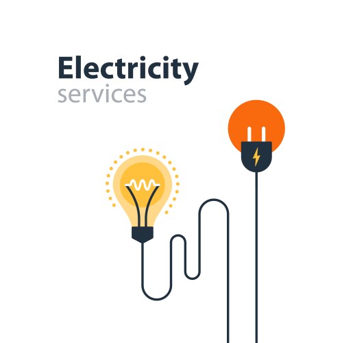 Electricity connection electrical services Vector Image