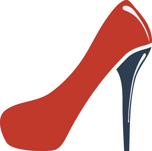 Pink heel Royalty Free Vector Image - VectorStock