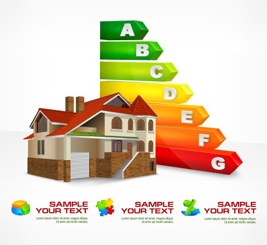 Green energy eco friendly house Royalty Free Vector Image