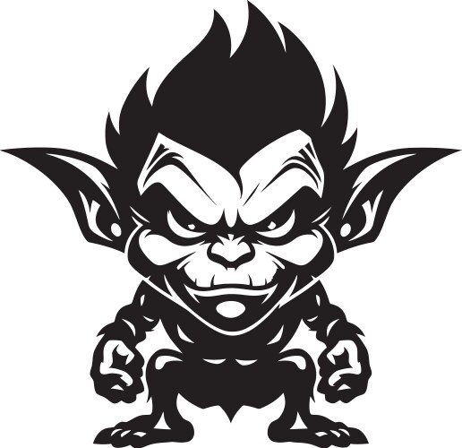 Maleficent misfit cartoon evil goblin devious Vector Image