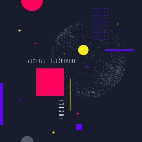 Retro abstract geometric background the poster Vector Image