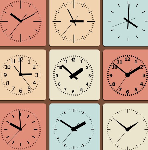 Wall mounted digital clock Royalty Free Vector Image