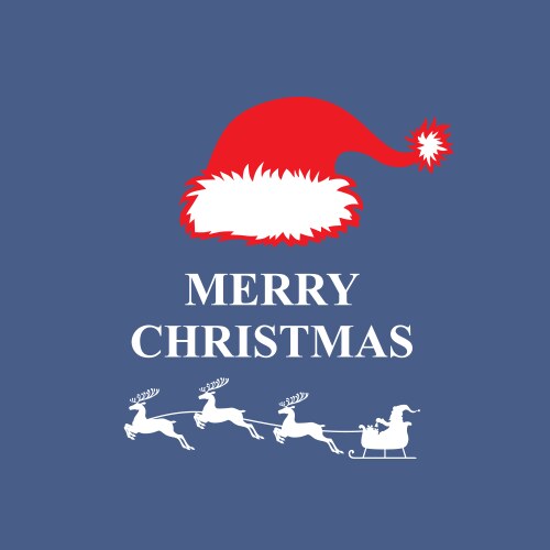 Christmas banner with santa claus flying over Vector Image