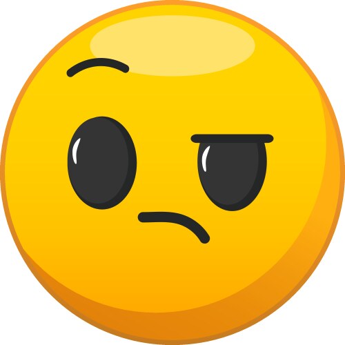 Shocked face emoji for a chat Royalty Free Vector Image