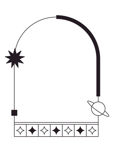 Oval rounded frame gold monoline aesthetic Vector Image