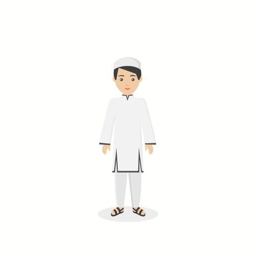 Saudi arabia traditional clothes people Royalty Free Vector