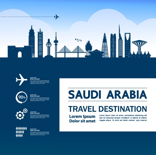Saudi arabia detailed skyline Royalty Free Vector Image