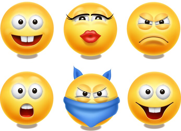 Cartoon faces for humor or comics design Vector Image
