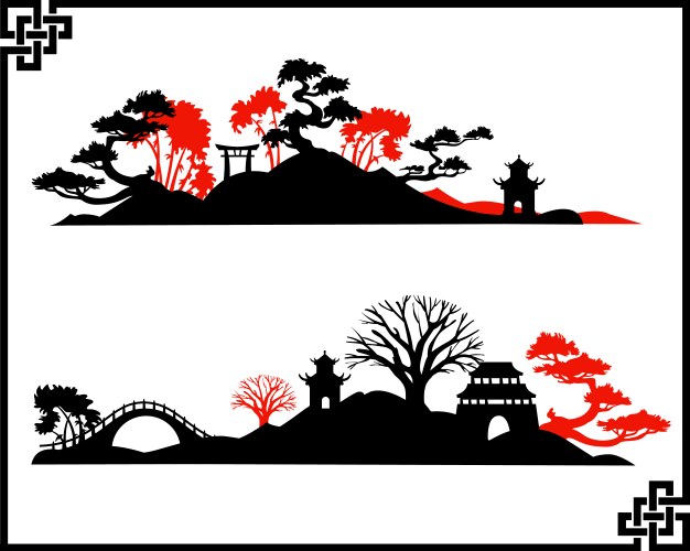 Asian elements Royalty Free Vector Image - VectorStock