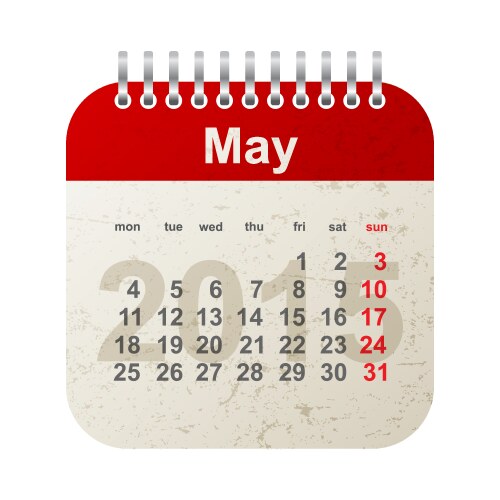 May 9 victory day calendar Royalty Free Vector Image