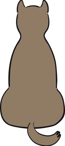 Cute cartoon dog looking back Royalty Free Vector Image