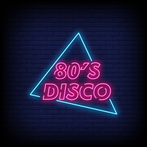 Back to the 80s neon sign Royalty Free Vector Image