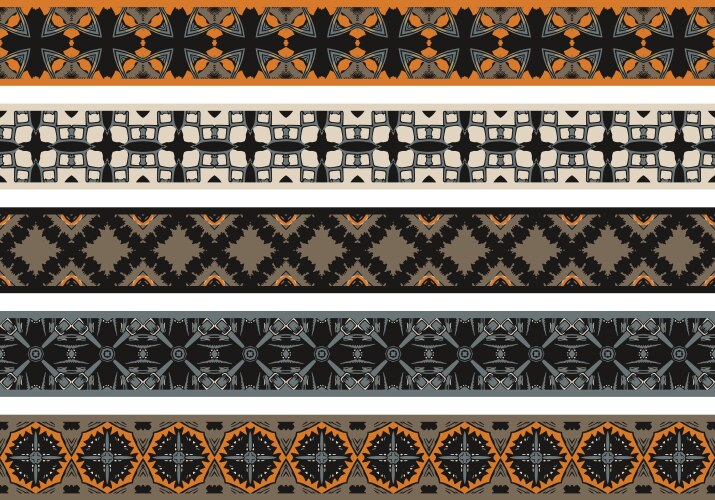 Seamless borders Royalty Free Vector Image - VectorStock