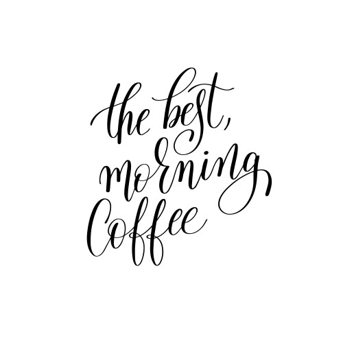 Coffee latte handwritten lettering design Vector Image