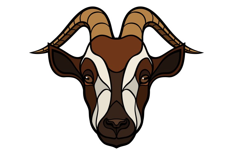 Decorative warthog head Royalty Free Vector Image