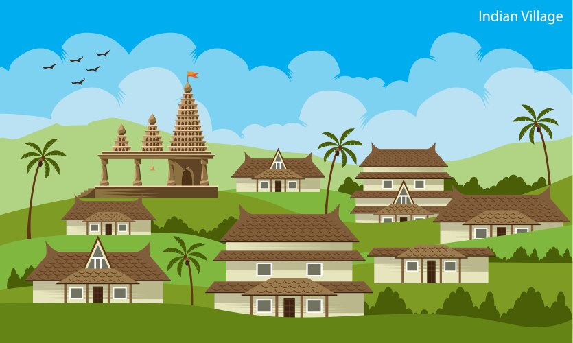 Indian Village House Vector Images (over 180)