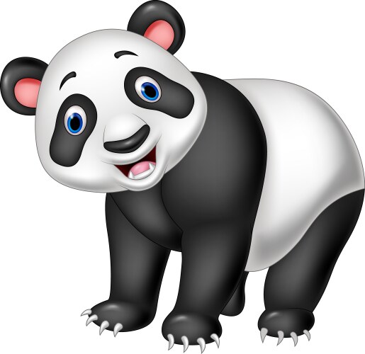 Cute panda bear cartoon Royalty Free Vector Image