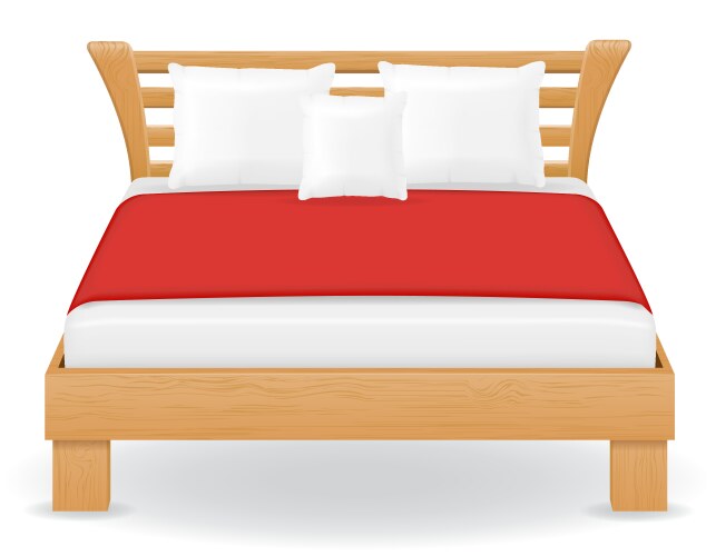 Bed single Royalty Free Vector Image - VectorStock