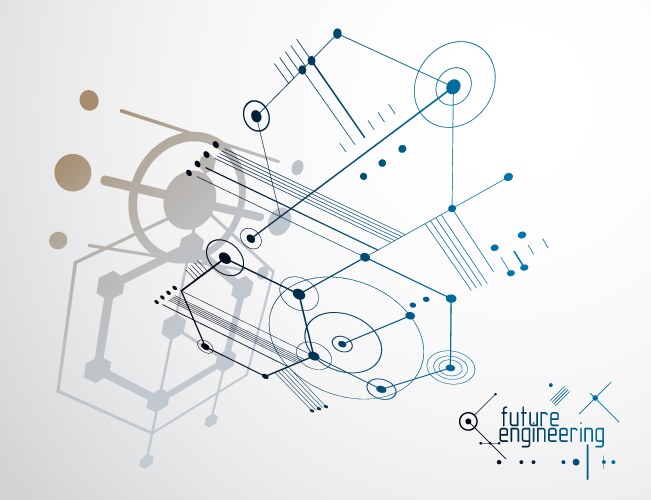 Engineering technological wallpaper made Vector Image