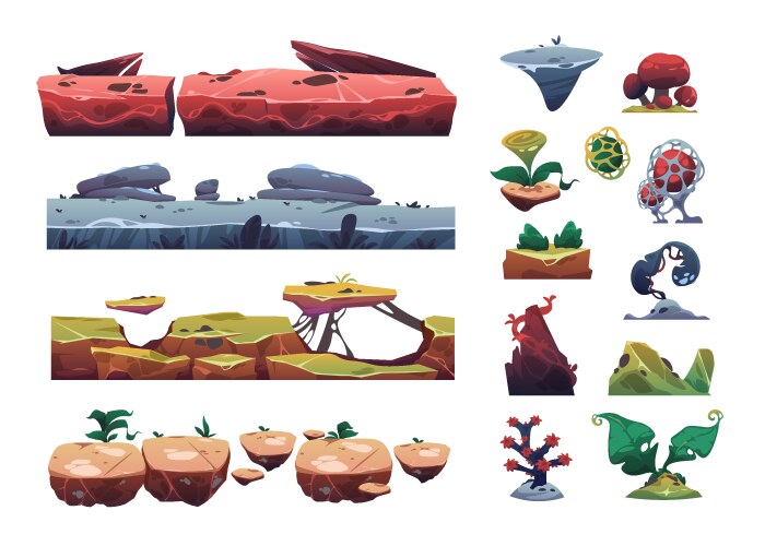 Underground fossil cartoon earth ground layers Vector Image