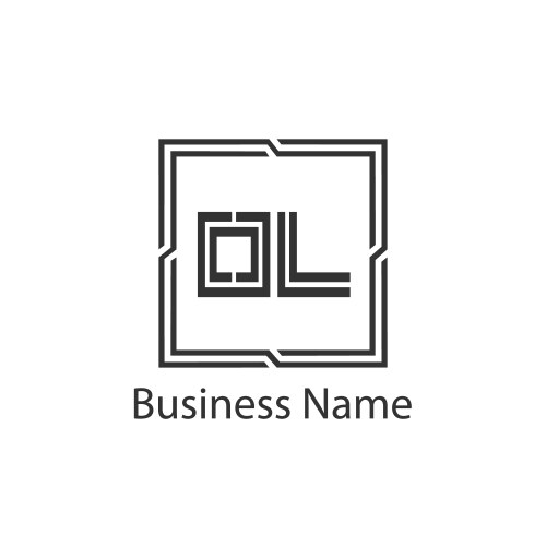 Initial letter ol logo template design Royalty Free Vector