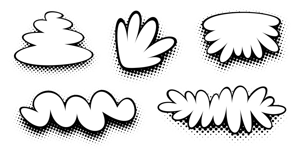 Dynamic comic speech bubbles Royalty Free Vector Image