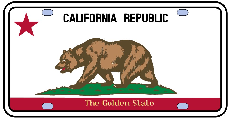 California License Plate Vector Images (91)
