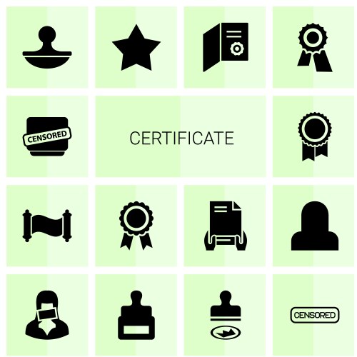 Certificate icons Royalty Free Vector Image - VectorStock