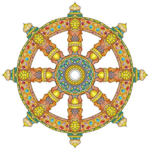 Dharmachakra Dharma Wheel Vector Images (over 570)