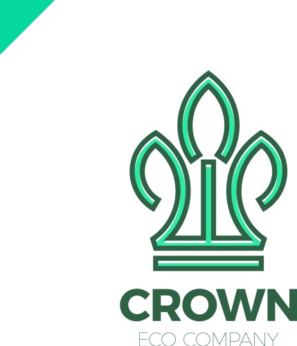 Green leaves crown abstract logo design template Vector Image