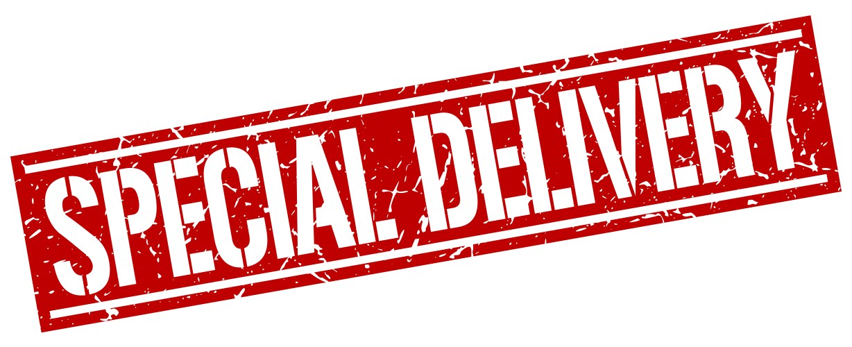 Special delivery sign or stamp Royalty Free Vector Image