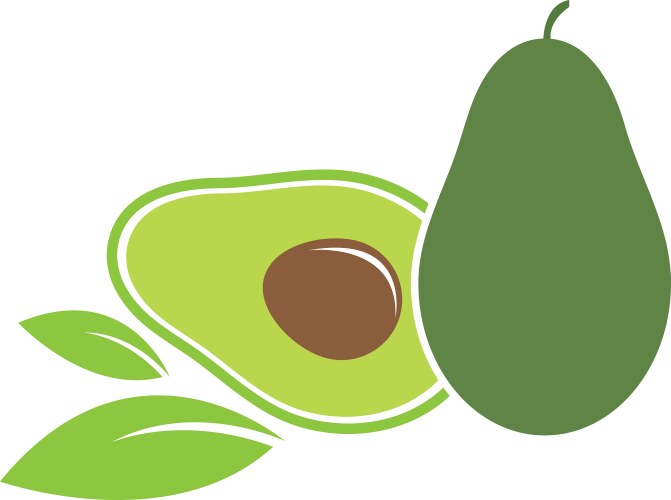 Avocado logo Royalty Free Vector Image - VectorStock