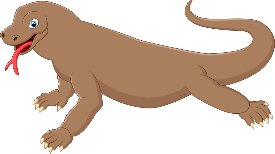 Komodo cartoon for you design Royalty Free Vector Image