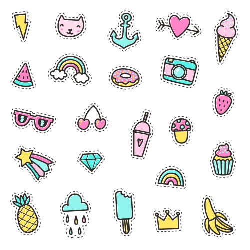 Scrapbook Stickers Vector Images (over 17,000)