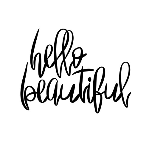 Hello lettering design Royalty Free Vector Image