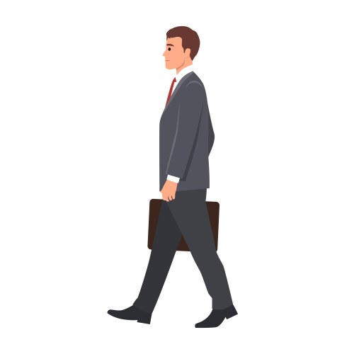 Casual man character side view Royalty Free Vector Image