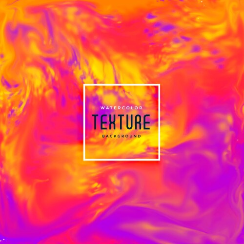 Vibrant watercolor flow texture background Vector Image