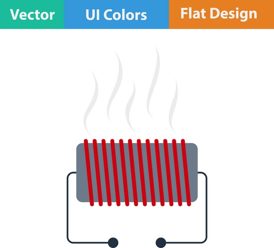 Electrical heater icon Royalty Free Vector Image