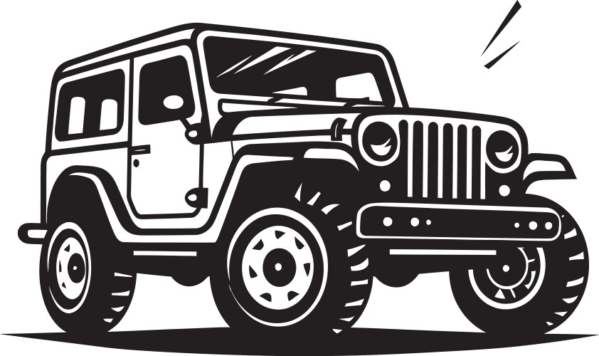 Black and White Jeep Vector Images (over 4,700)