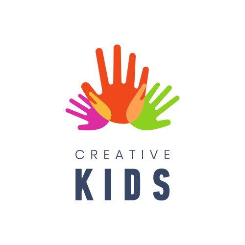 Kids learning science creative logo template icon Vector Image