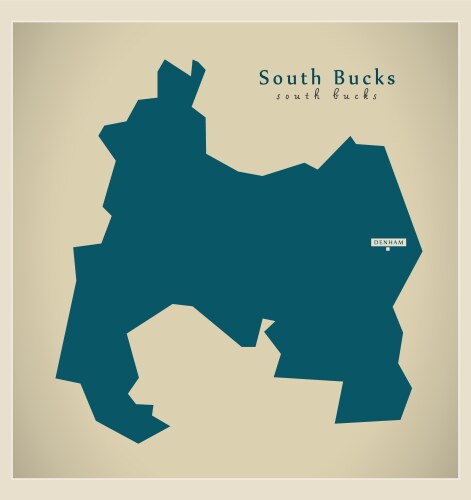 Modern map - south hams district uk Royalty Free Vector