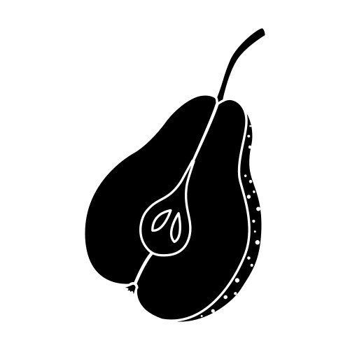 Pear silhouette icon minimalistic design Vector Image